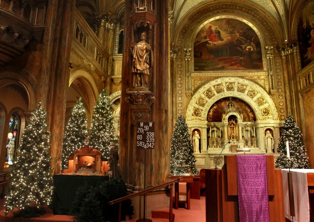 Chapel at St. Rose decked out for Christmas