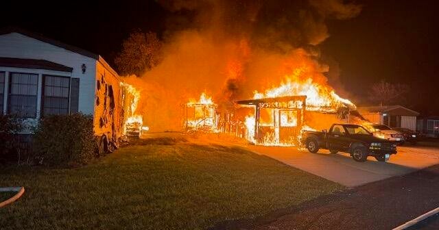 Two injured, property destroyed in Sparta house trailer fire