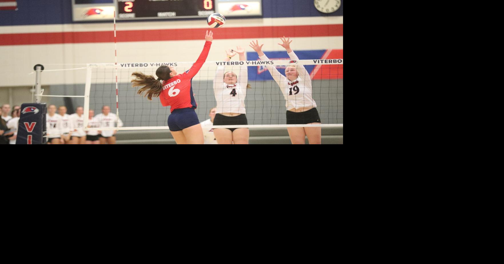 Viterbo women's volleyball: V-Hawks sweep Southern Oregon, advance to ...