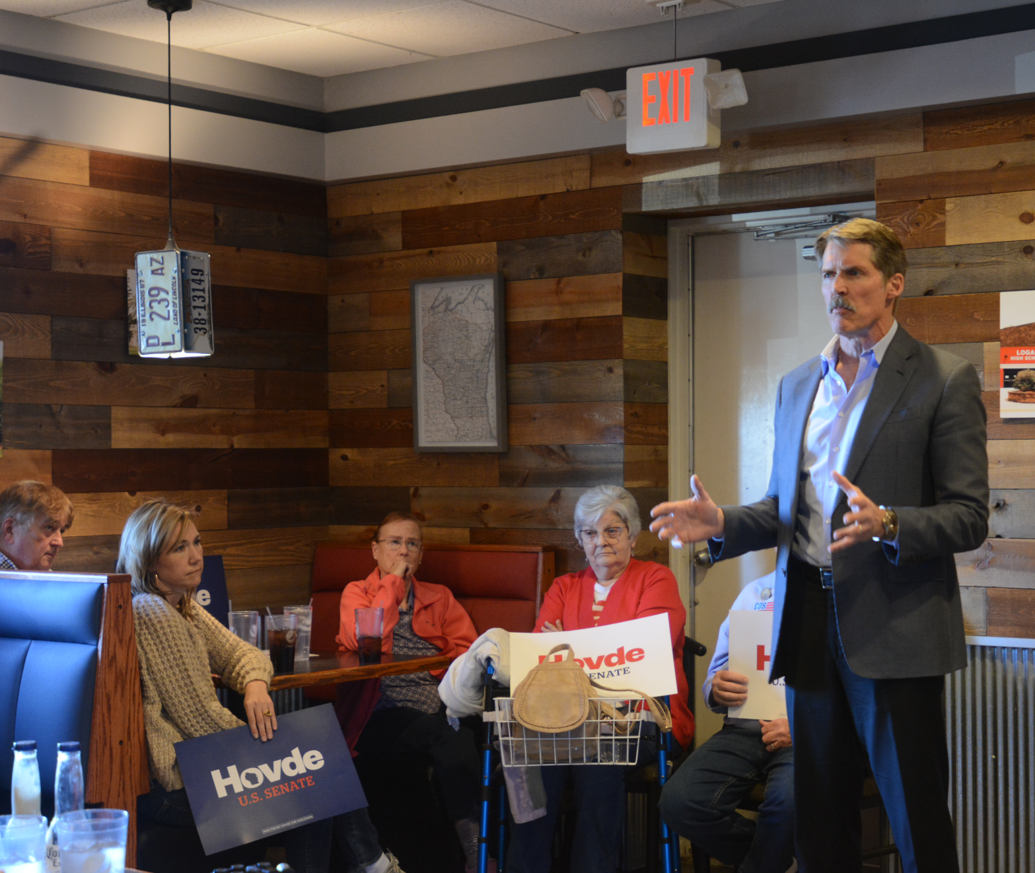 Senate candidate Eric Hovde visits La Crosse on tour