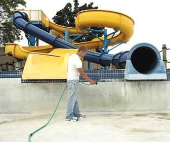 GETTING READY: Justin Kremer of the La Crosse Park Department cleans ...