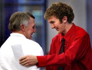 EFFORT REWARDED: Kickapoo High School’s Vince Heal thanks Jerry Raddatz ...