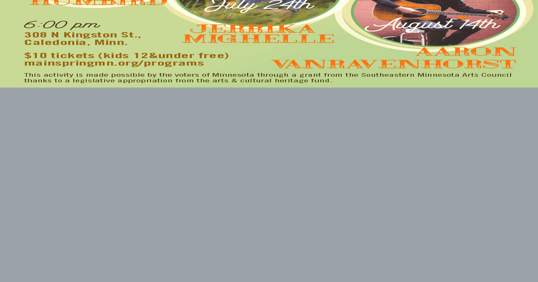 'Small Town Saturday Night Concert Series' coming to Caledonia