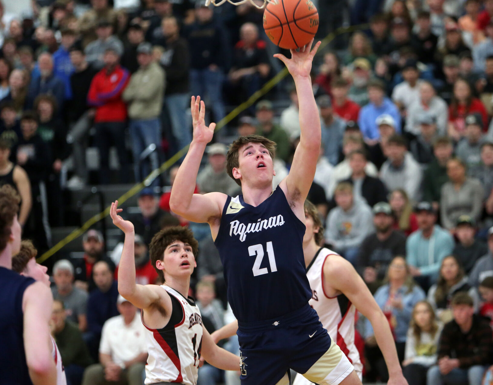 Aquinas boys basketball downs Cumberland in sectional final