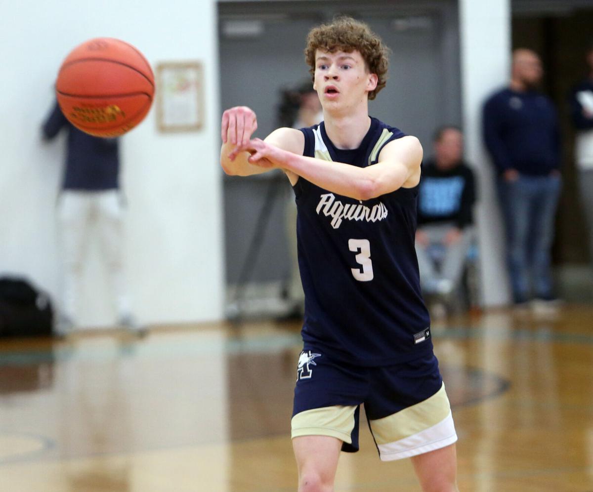 Aquinas boys basketball downs Cumberland in sectional final