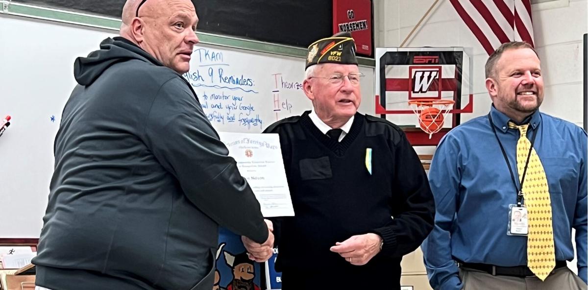 Westby's Dave Nelson named Westby VFW 2022 Teacher of the Year