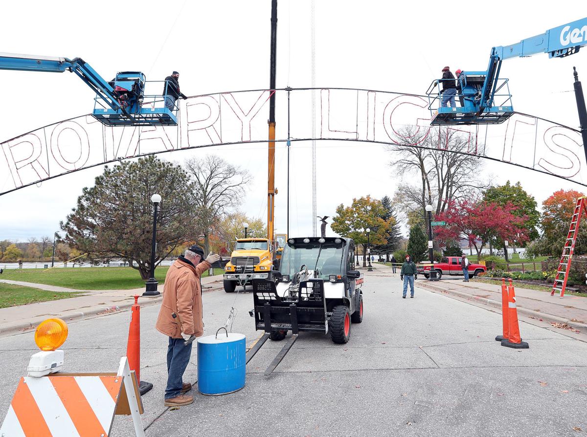 Rotary Lights set up in La Crosse kicks off with installation of the ...