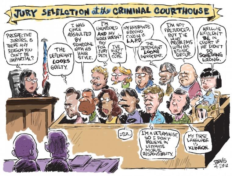 Urban Scrawl on Jury Selection | Editorial Cartoons | ladowntownnews.com