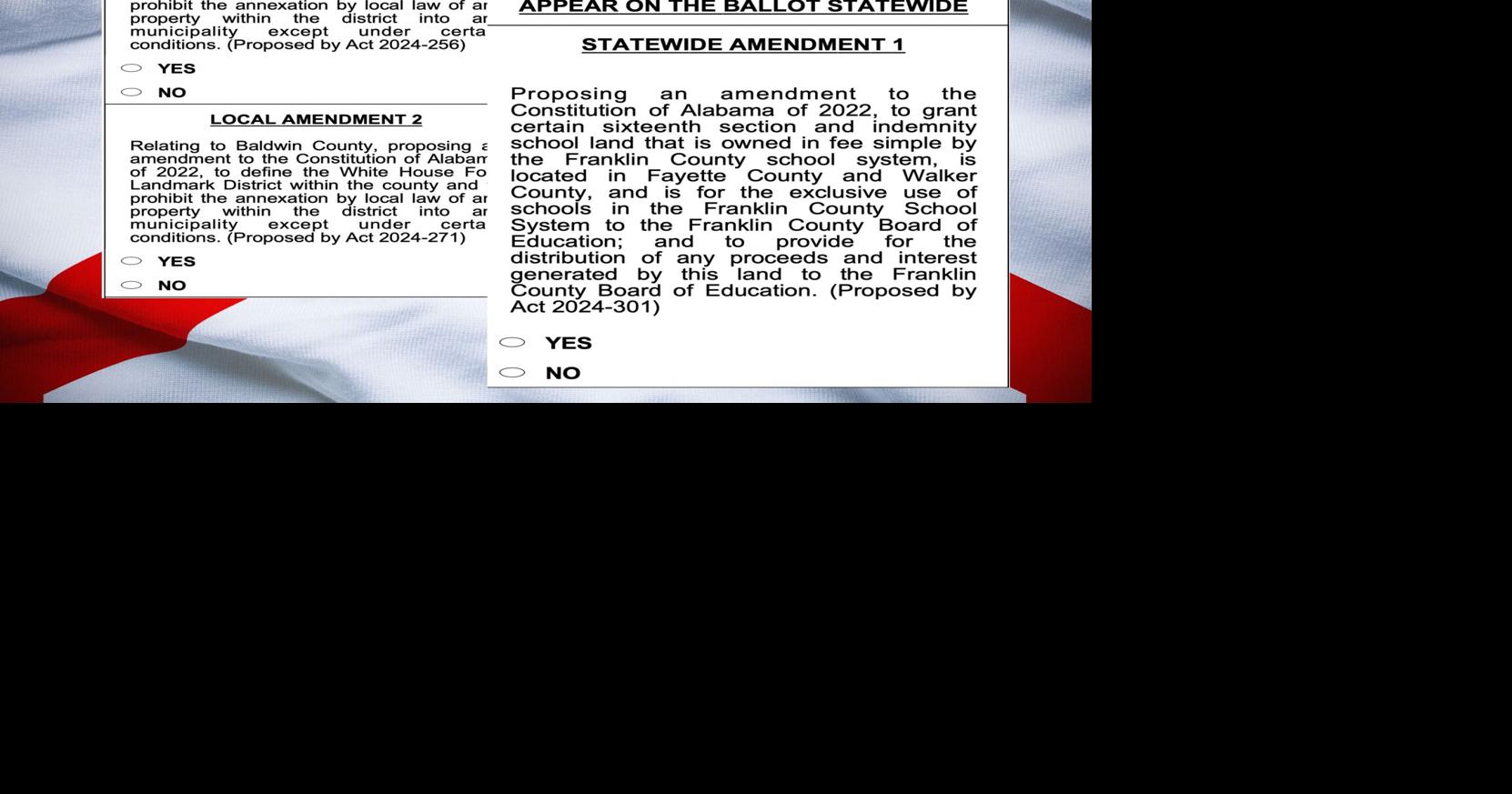 Mobile, Baldwin Co. ballots feature state amendment, local referendums ...