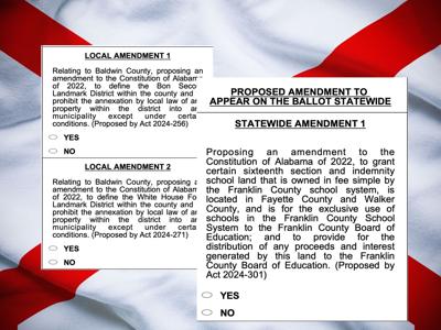 Mobile, Baldwin Co. ballots feature state amendment, local referendums ...