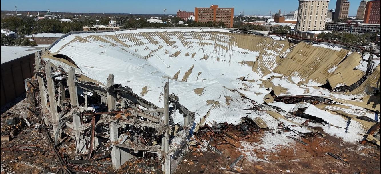 Mobile Civic Center dome collapses due to snow | News | lagniappemobile.com