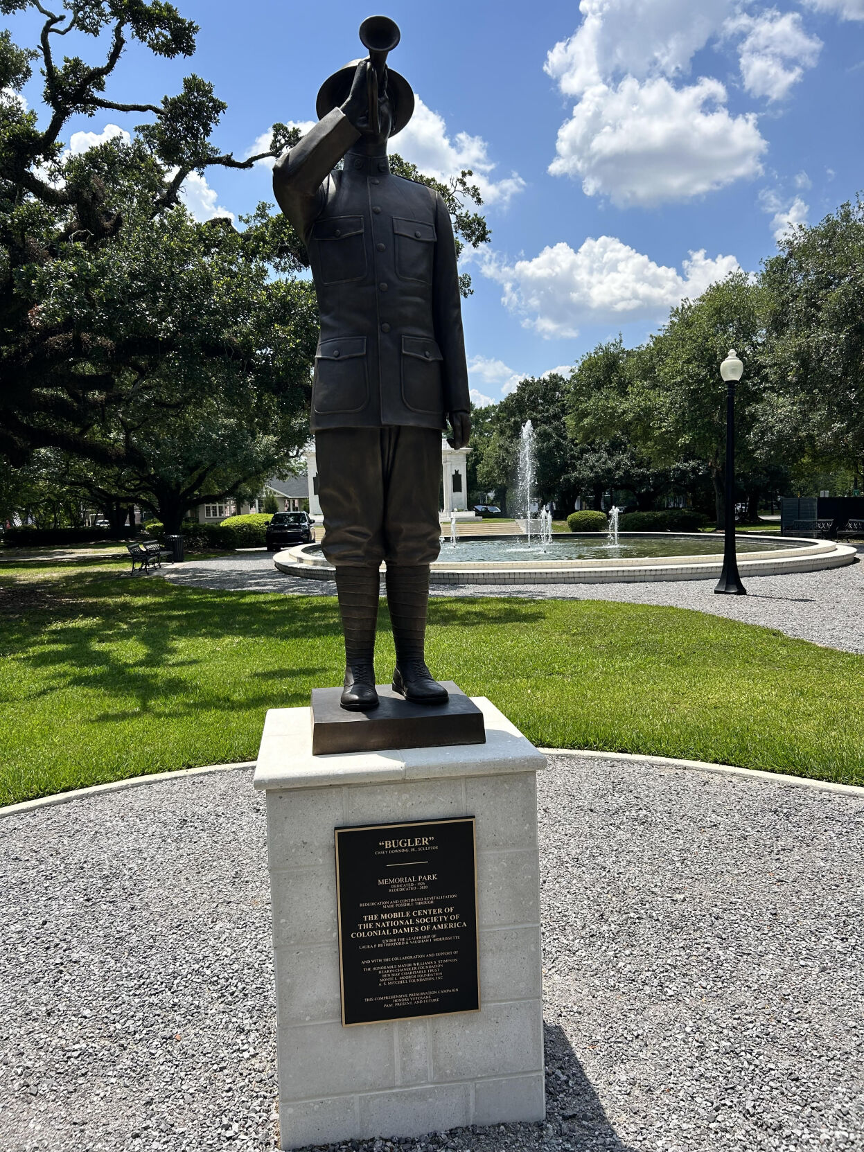 Bugler statue unveiled at Mobile’s Memorial Park | News ...