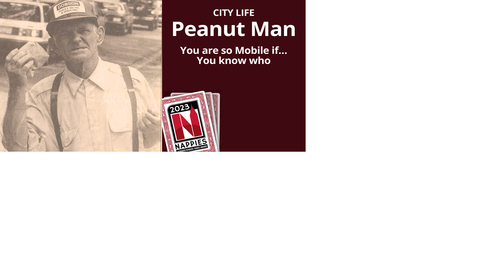 Do you know the ‘Peanut Man?’ | News | lagniappemobile.com