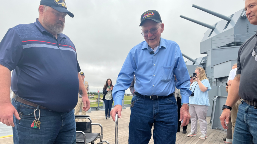 WWII vet returns to USS Alabama days after 99th birthday | News ...