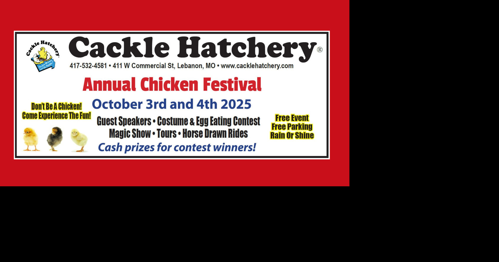 Cackle Hatchery Annual Chicken Festival | Events Calendar – Lake of the ...