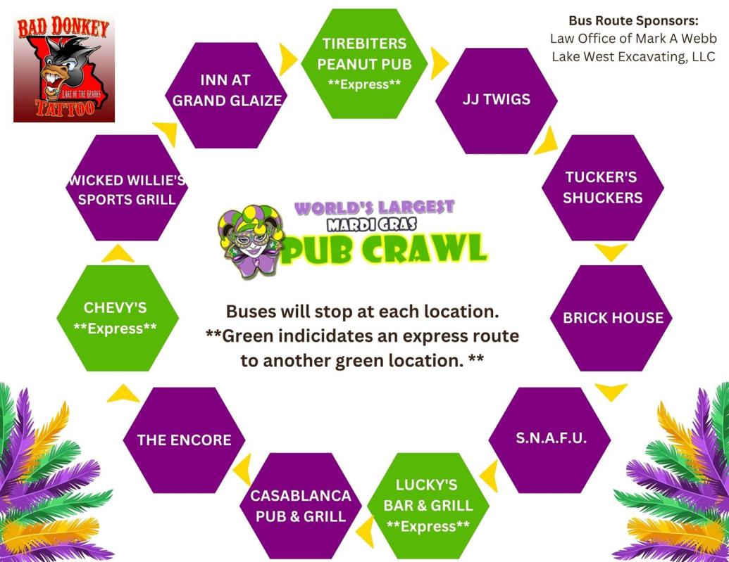 The Buses Are Back! Lake Pub Crawl This Weekend: Here's What To Know ...