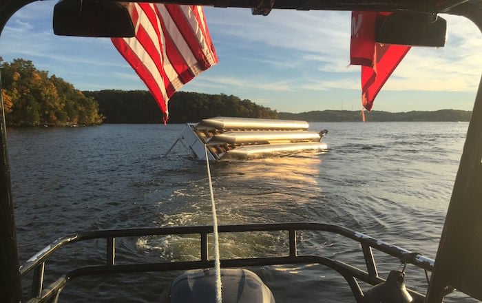 Pontoon Swamped On Lake Of The Ozarks | Lake of the Ozarks News ...