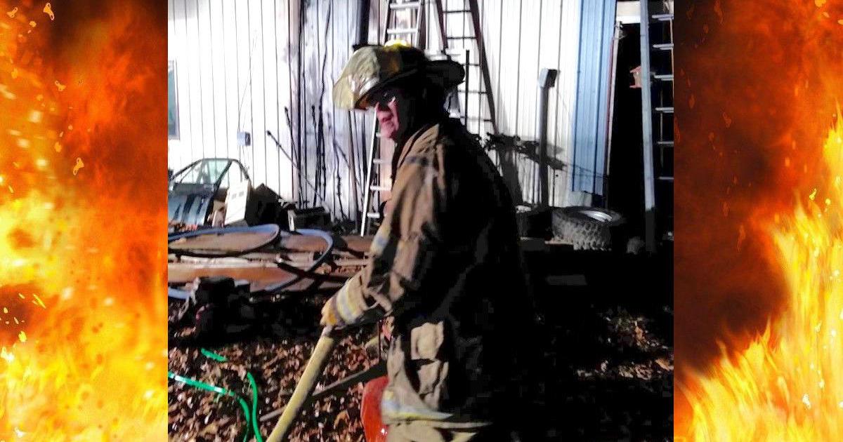 With Fire Trucks Stuck In The Mud, Firefighters Jump Out And Run ...