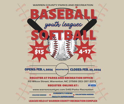Warren County Parks and Recreation Youth Baseball and Softball League ...