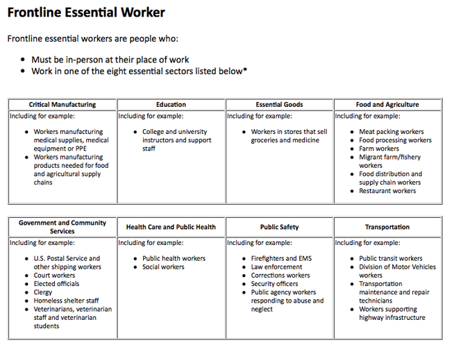 Warren Co. making appointments for frontline essential workers | News ...