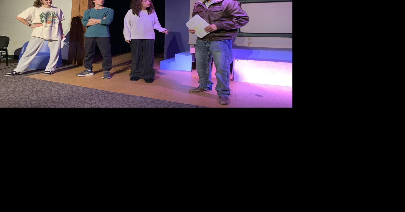 Badger High School students performing Janesville-based play