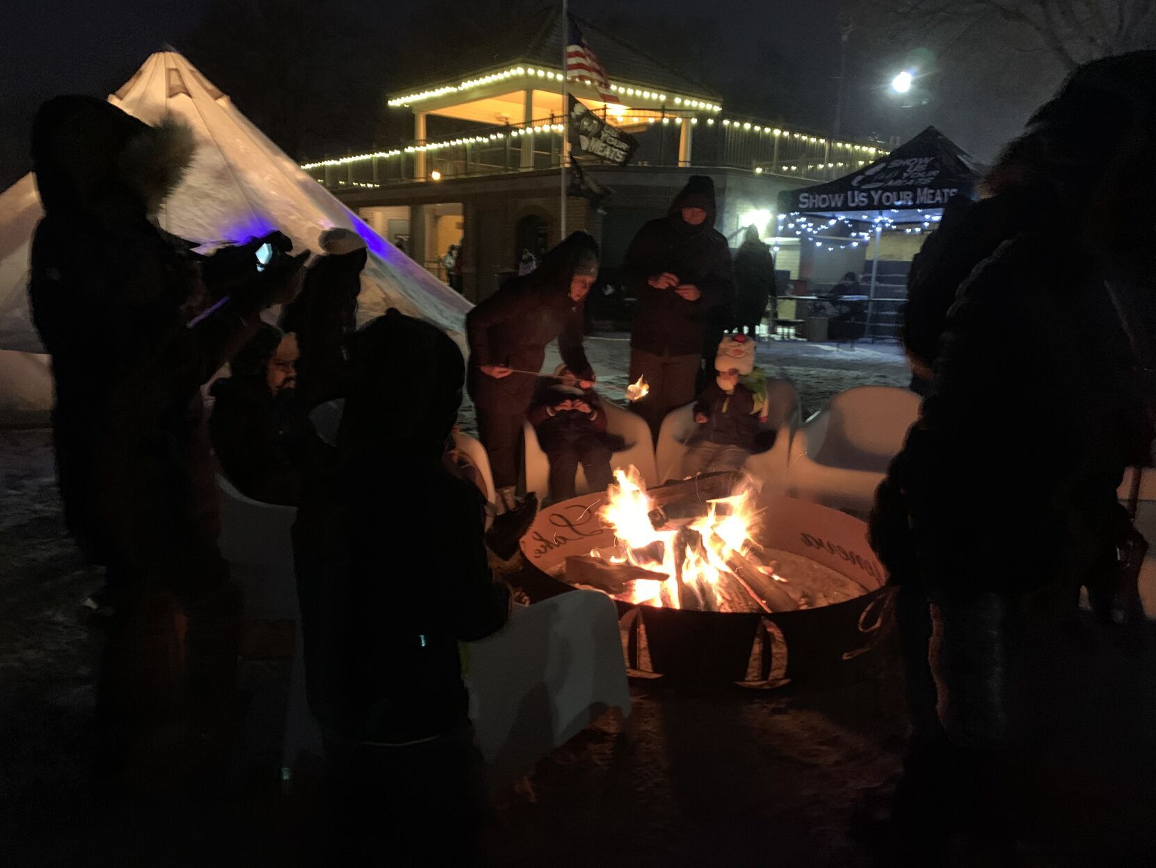 Bonfires on the Beach at Riviera Beach in Lake Geneva