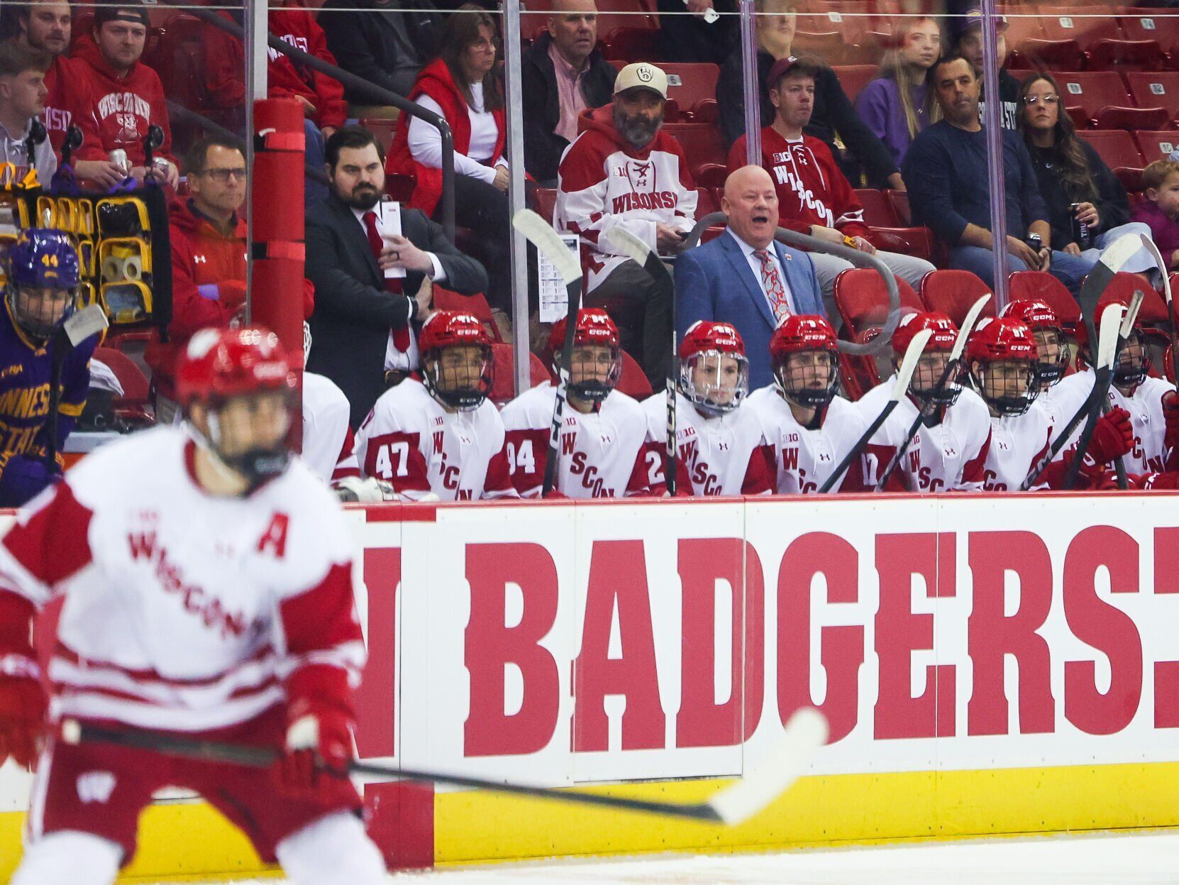 Wisconsin ties Minnesota State for second straight night