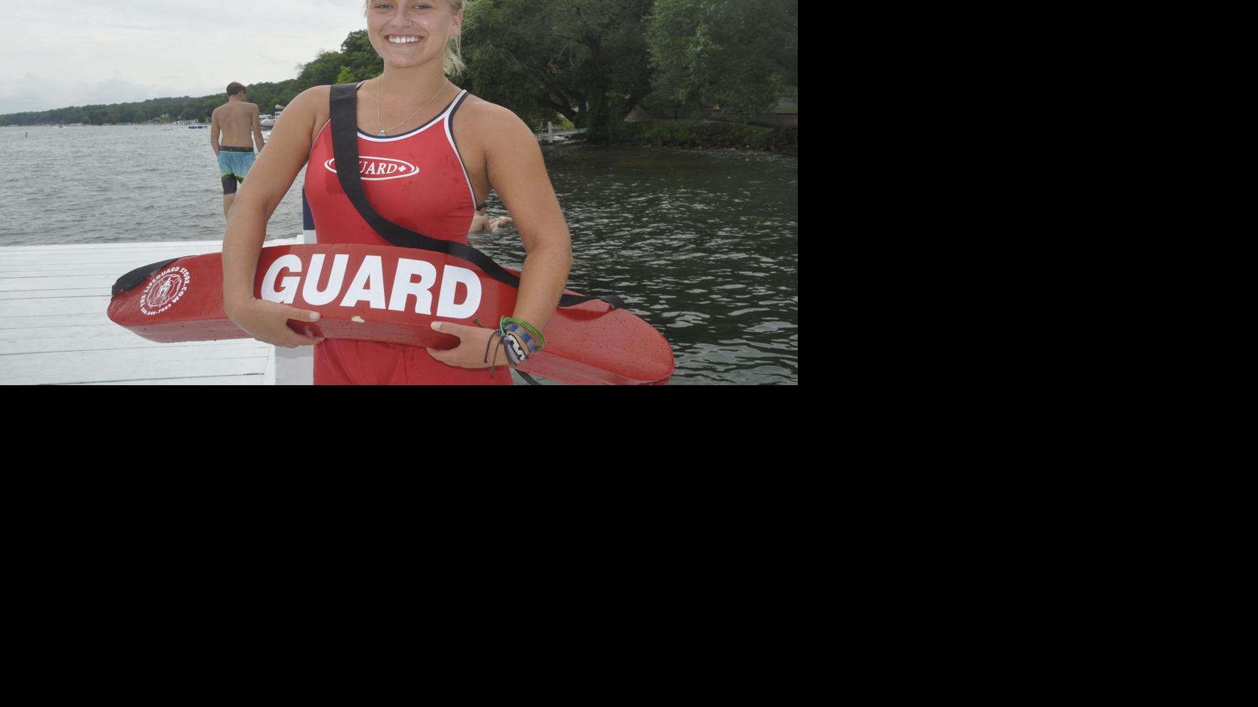 Lifeguard records mother-daughter double rescue at beach | Lake Geneva ...