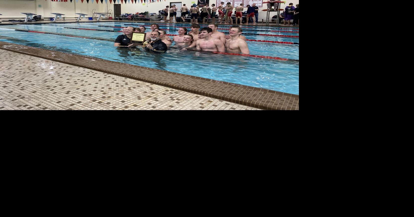Badger boys swim team takes 1st in the 2022 Southern Lakes Conference ...