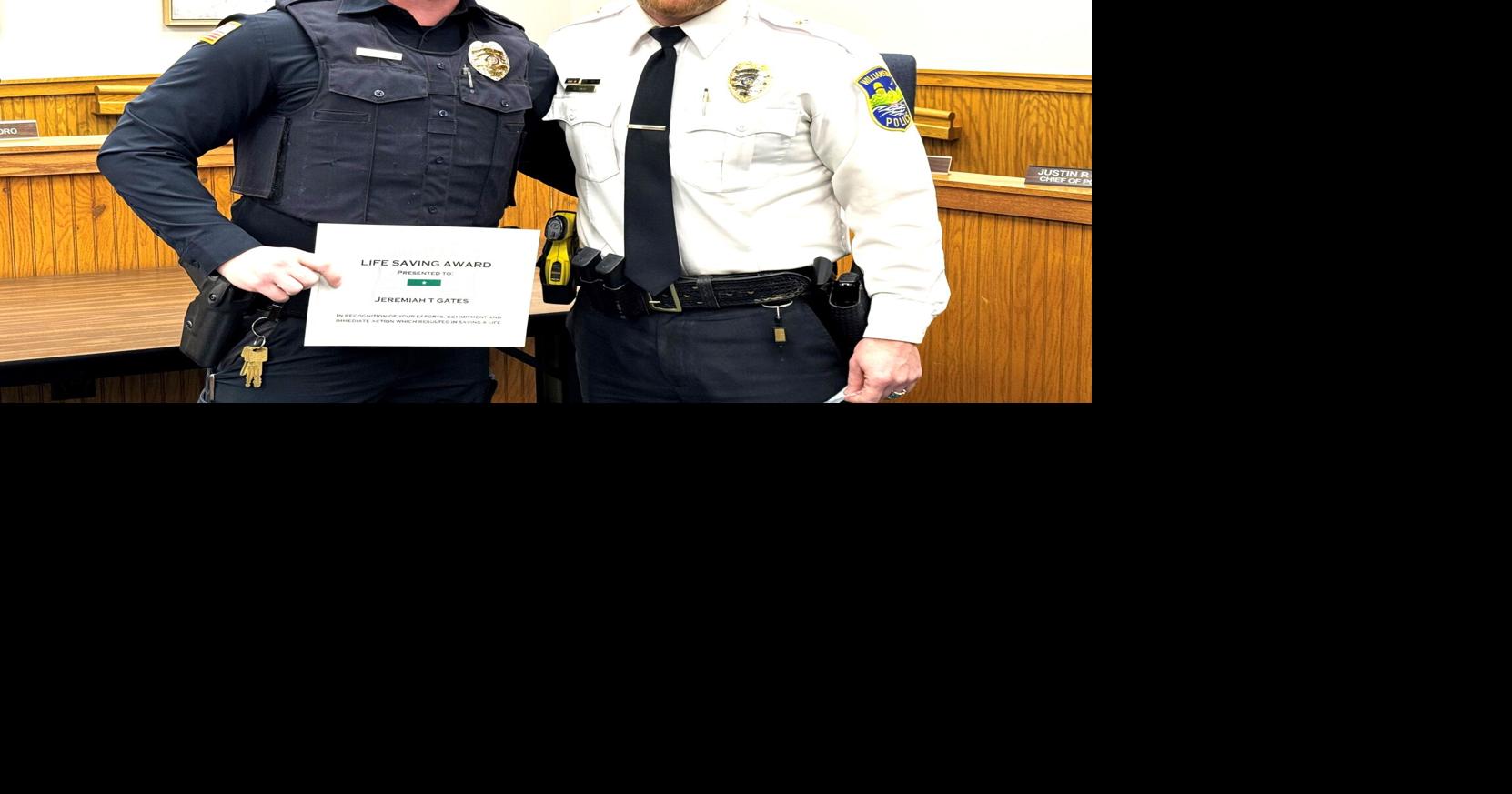 Williams Bay police officer honored for lifesaving actions