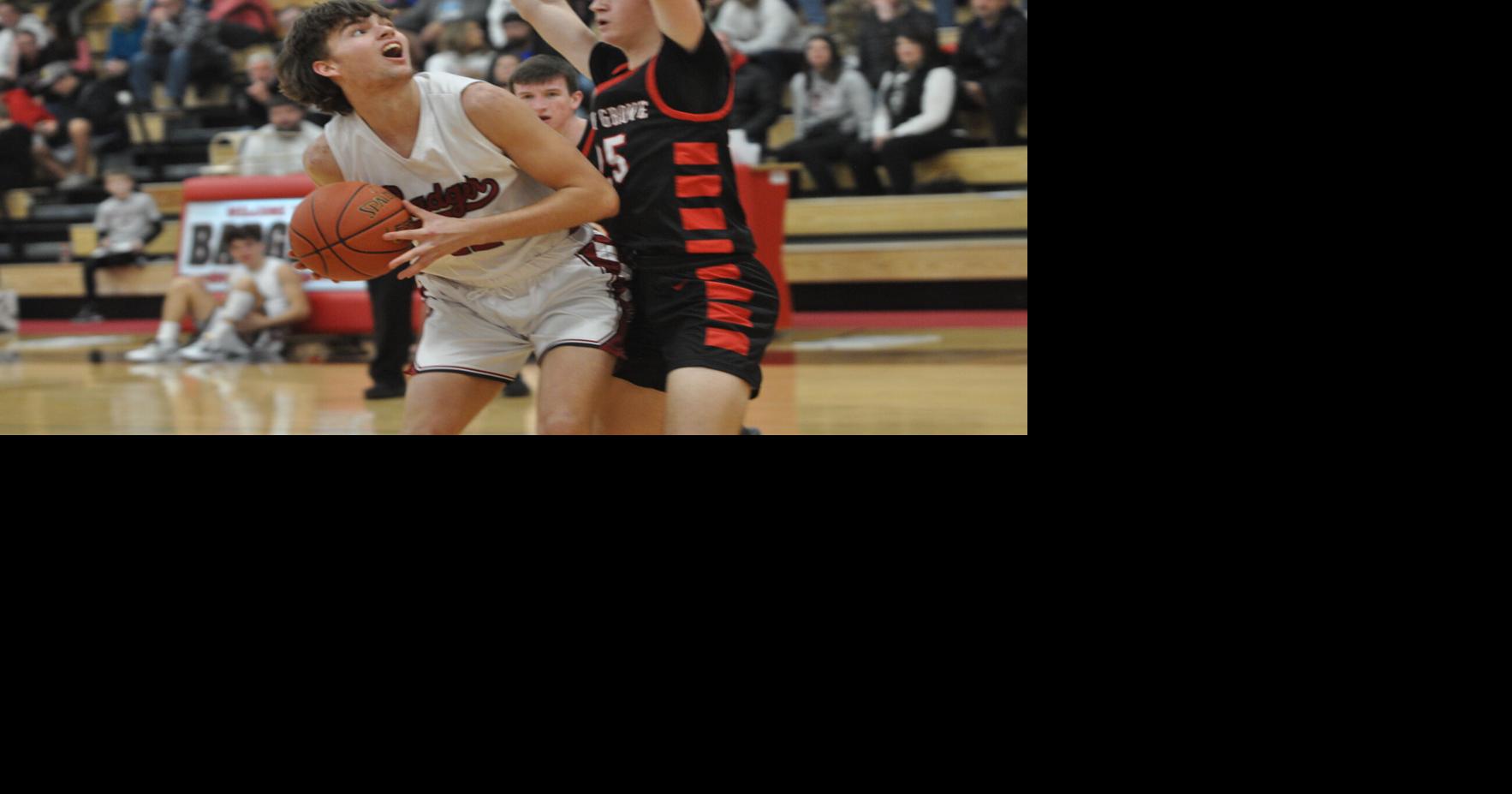 Four photos from the Badger boys basketball game against Union Grove