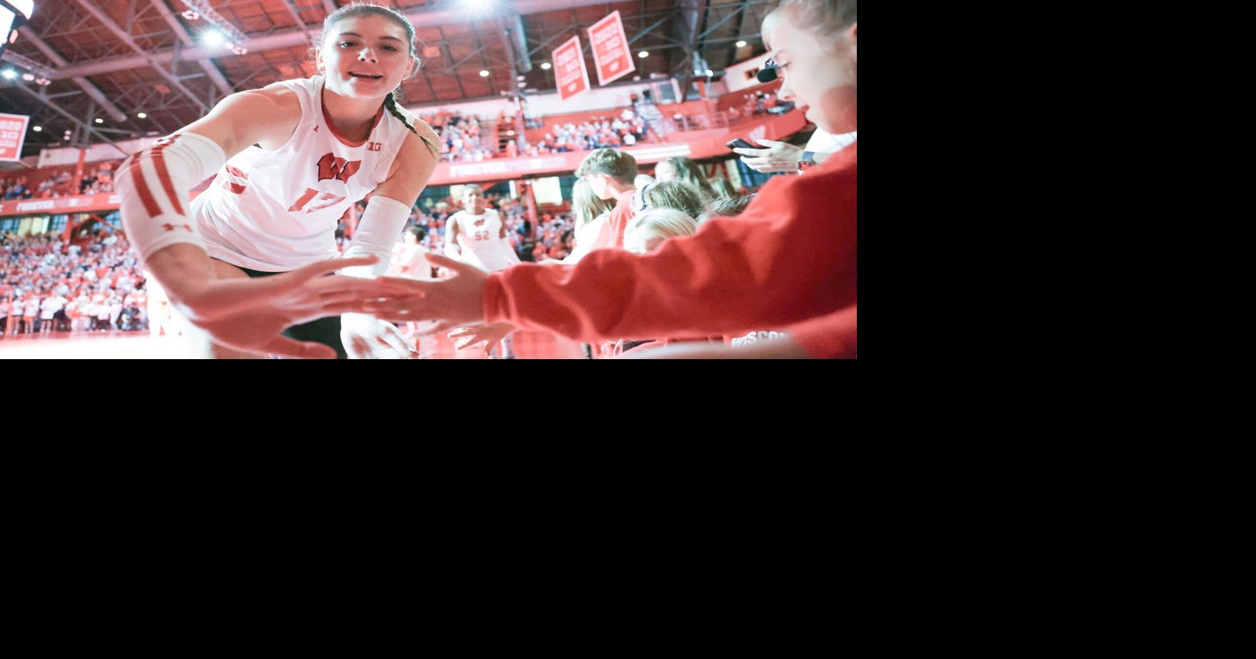 Photos: Alicia Andrew in action with Wisconsin volleyball
