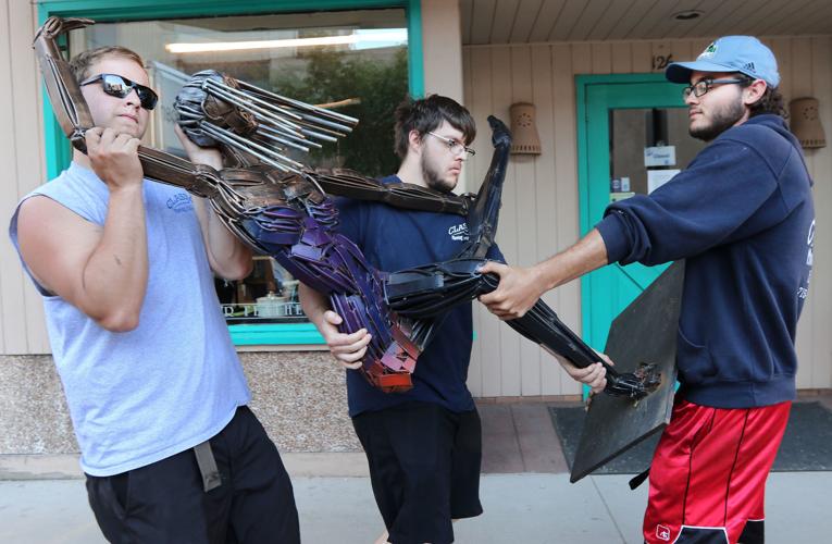 Sculptures erected for annual tour Wednesday all from area artists ...