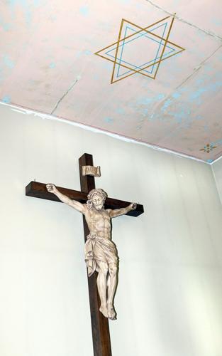Revelation: Part of Catholic church’s ceiling recently fell to reveal ...