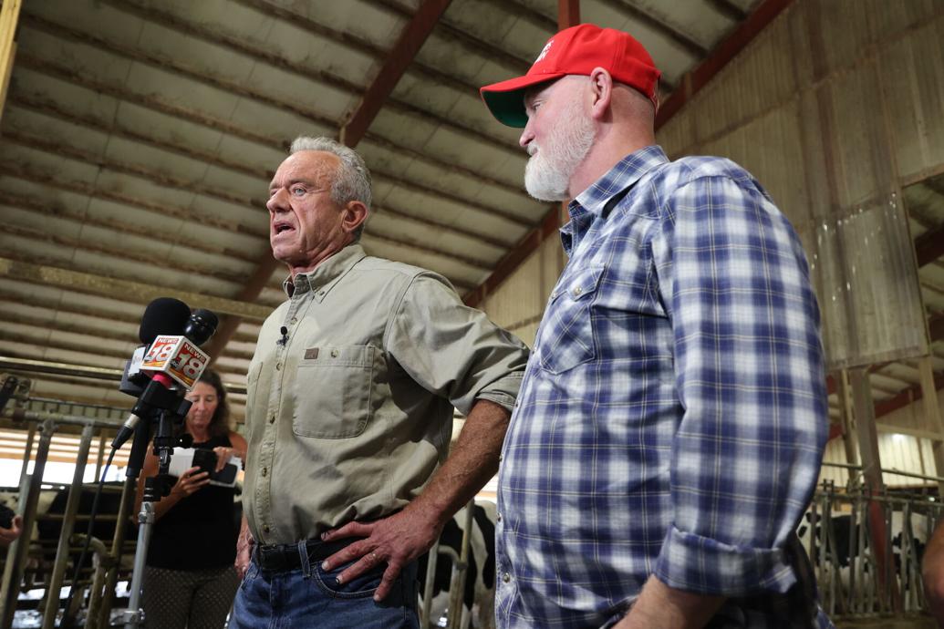 RFK Jr., Van Orden talk rural dairy farming at Elk Mound farm | News ...