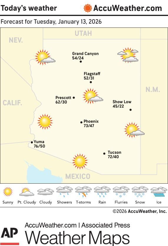 AP AA AZ0113 WEATHER MAP | Nation & World | leadertelegram.com
