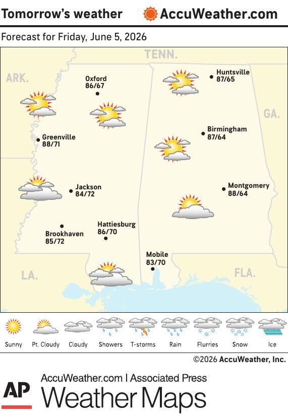 AP CC MSAL0604 WEATHER MAP | Nation & World | leadertelegram.com