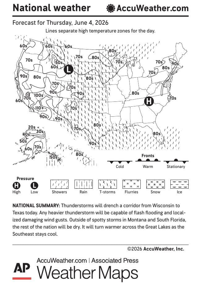 AP PM BUS0604 WEATHER MAP | Nation & World | leadertelegram.com