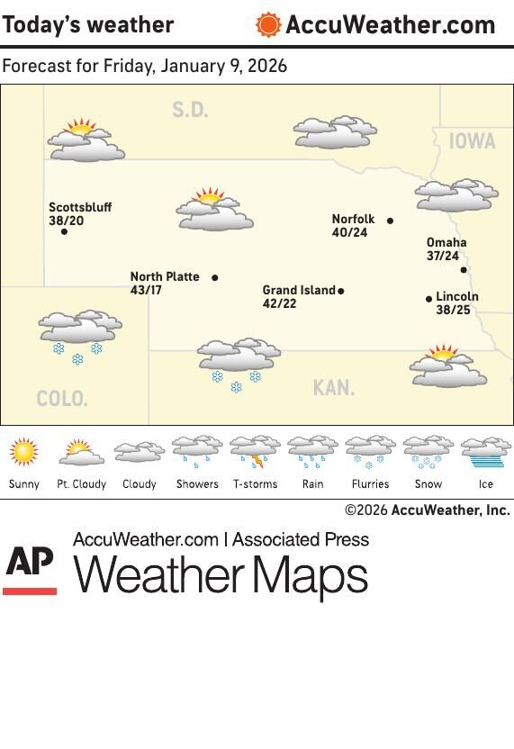 AP CC NE0109 WEATHER MAP | Nation & World | leadertelegram.com