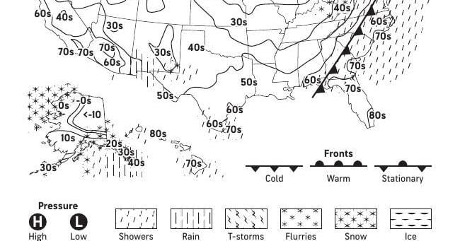 AP PM BUS1229 WEATHER MAP | Nation & World | leadertelegram.com