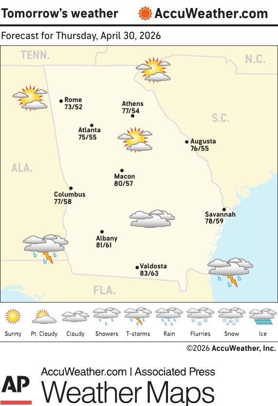 AP EE GA0429 WEATHER MAP | Nation & World | leadertelegram.com