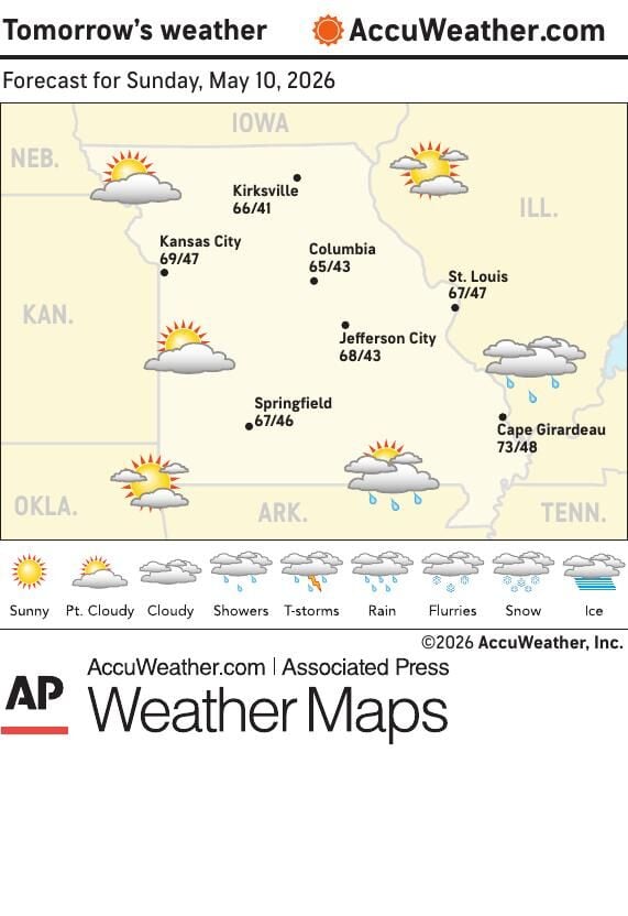 AP BB MO0509 WEATHER MAP | Nation & World | leadertelegram.com