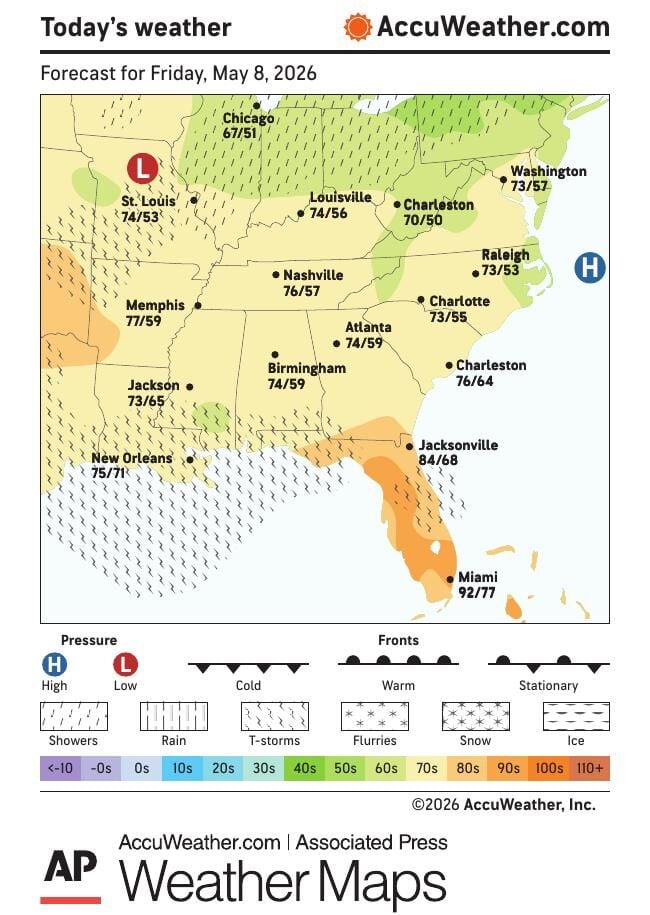 AP RE SER0508 WEATHER MAP | Nation & World | leadertelegram.com