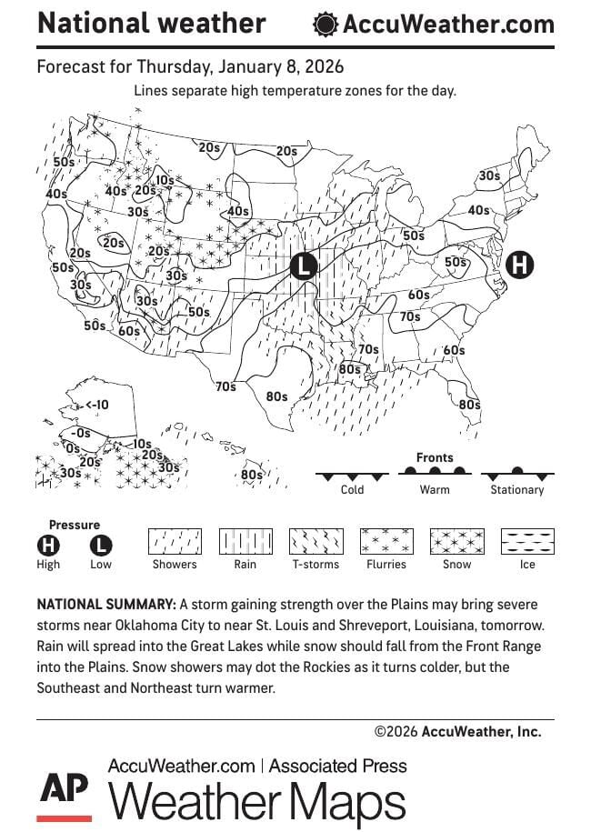 AP PM BUS0107 WEATHER MAP | Nation & World | leadertelegram.com