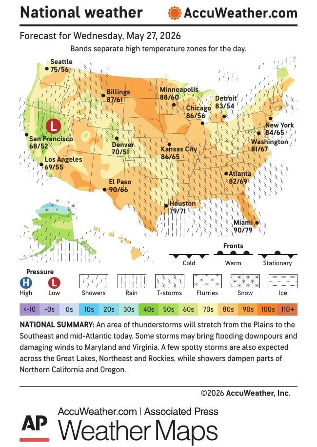 AP PM CCUS0527 WEATHER MAP | Nation & World | leadertelegram.com