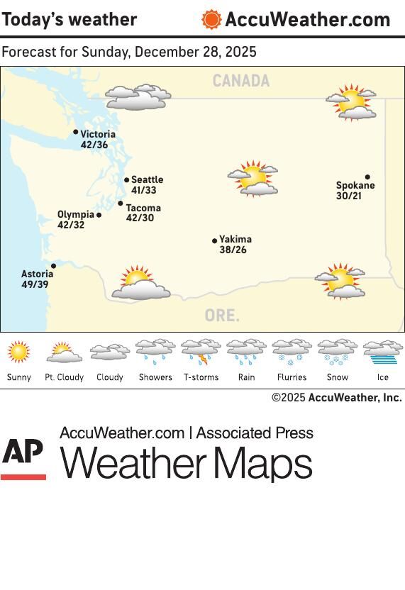 AP HH WA1228 WEATHER MAP | Nation & World | leadertelegram.com