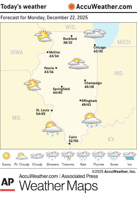 AP BB IL1222 WEATHER MAP | Nation & World | leadertelegram.com
