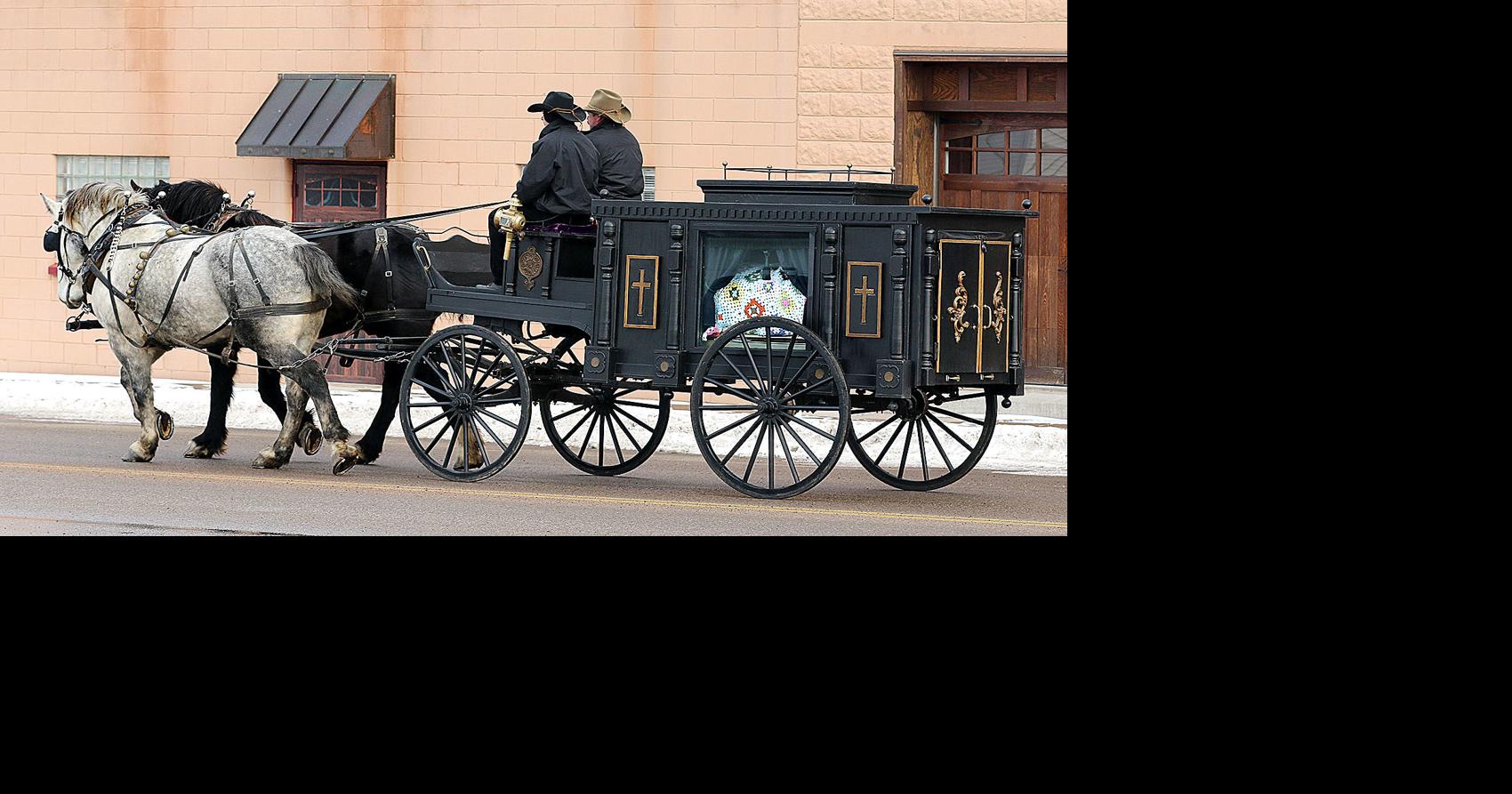 Horse-drawn hearse conveys late woman to her final rest | Front Page ...