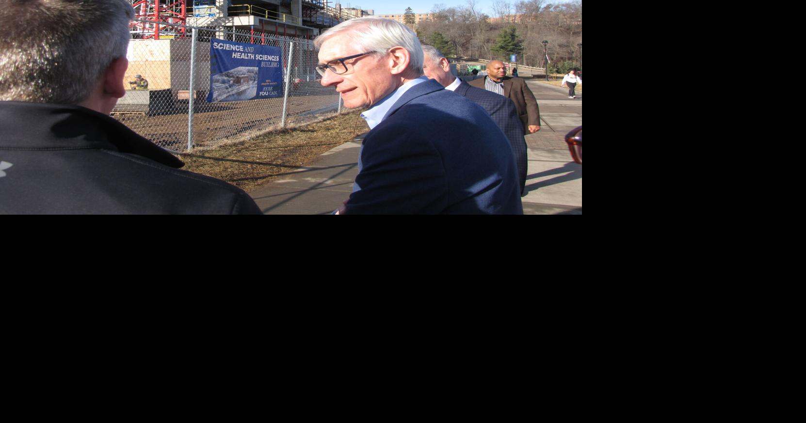 Gov. Evers tours UWEC campus, receives update on building projects ...