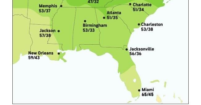 AP RE SER1230 WEATHER MAP | Nation & World | leadertelegram.com